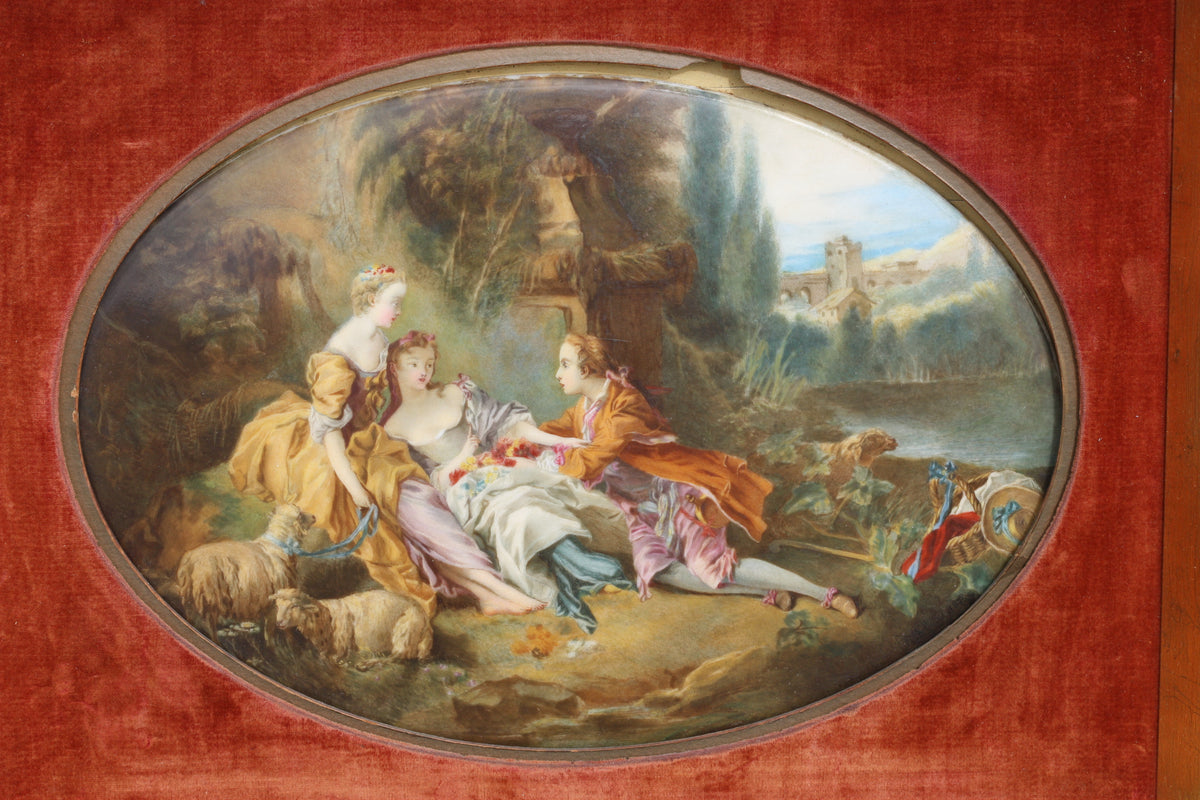 After François BOUCHER (1703-1770) A French Oval Porcelain Plaque – A.B ...